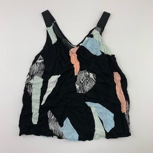 Bar III | Tops | Bar Iii Black Tank Top With Geometric Shapes | Poshmark